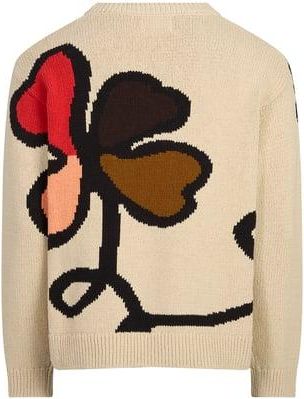 Nn.07 Pull ample col rond jacquard en coton bio