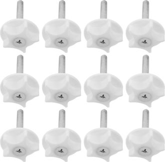 DOITOOL Verstellbare M&ouml;belf&uuml;&szlig;e M8 Schraubf&uuml;&szlig;e aus Kunststoff 12 St&uuml;ck Schwerlast Nivelliergleiter f&uuml;r Tische St&uuml;hle und Schr&auml;nke Ger&auml;uschd&auml;mpfend H&ouml;henverstel