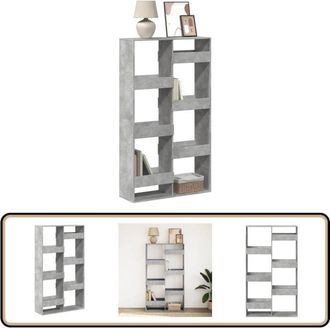 vidaXL Bücherregal Betongrau 100x33x175 cm Holzwerkstoff - Vidaxl