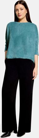 Betty Barclay Strickpullover BETTY BARCLAY Damen mit U-Boot-Ausschnitt, Damen, Gr. 36, blau (rauchblau), Strick, Obermaterial: 92% Polyamid, 8% Polyester, oversize 