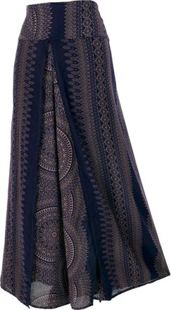 Guru Shop Palazzohose, Offene Boho Sommerhose, Hosenrock - Plum, Damen, Synthetisch