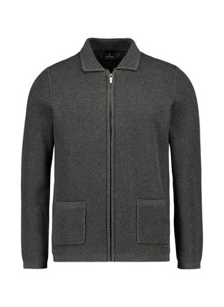 Ragman Herren Pullover grau Baumwolle unifarben