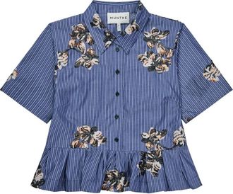 Munthe Femme, Blouses et Chemises, Bleu, Taille: 46 FR Chemises
