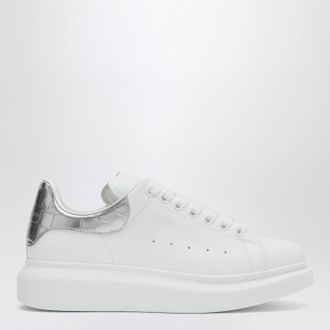 Alexander McQueen Oversize-Sneaker wei&szlig;/Silber Kroko