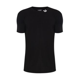Dsquared2 Regular Fit Logo Label Baumwoll-Stretch-Jersey T-Shirt - - Tops - Herren - Schwarzk - M