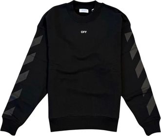 Off-white Homme, Sweatshirts et sweats &agrave; capuche, Noir, Taille: S Logo Long-Sleeve SweaT-shirt