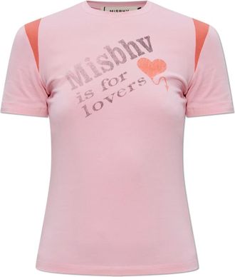 Misbhv Misbhv, Femme, Tops, Rose, Taille: 36 FR T-Shirt avec Imprim&eacute;