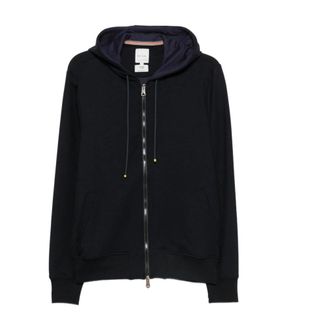 Paul Smith Kapuzenpullover mit durchgehendem Rei&szlig;verschluss - - Sweatshirts & Hoodies - Herren - Blau - M
