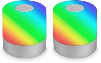 Briloner Mini LED Tischlampe kabellos mit Touch buntes RGB+w Licht, Nachttischlampe, Leselampe, LED lampe, Campinglampe, Tischleuchte, Akku Lampe, Touchlampe, 