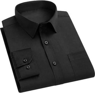 Generic Chemise &agrave; manches longues pour homme, coupe ajust&eacute;e, chemisier daffaires social, boutonn&eacute;, 7, 4XL