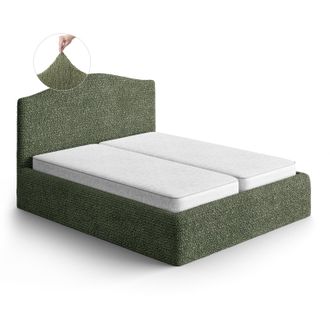 Paulato by GA.I.CO. PAULATO Husse f&uuml;r Doppelbett &uuml;ber das Kopfteil und Grundgestell r&uuml;berziehen, Husse f&uuml;r Boxspringbetten 130-180cm Mikrofaser, bi-elastisches, kratzfest