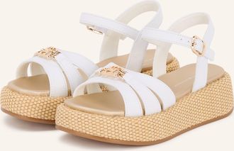 Tommy Hilfiger Plateau-Sandaletten weiss