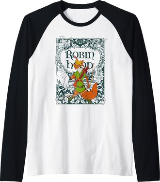 Disney Robin Hood Retro Vintage Distressed Raglan
