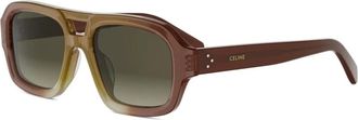 Celine 3 Dots Piloten Sonnenbrille - - Accessories - unisex - Braun - 53 MM