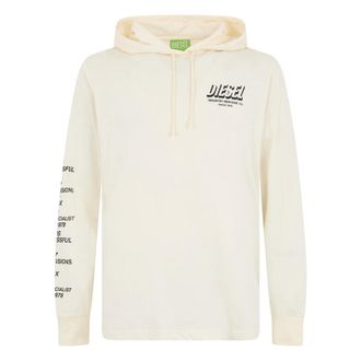 Diesel SweaT-shirt &agrave; capuche neutre avec logo - Homme - Sweatshirts et sweats &agrave; capuche - Beige - Taille: M