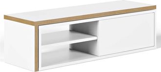 TemaHome Move TV Tisch, 110x35x31 cm, weiß/multiplex
