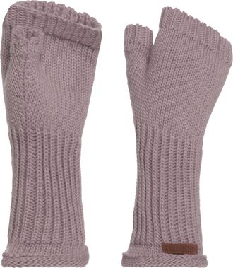 Knit Factory Cleo Handstulpen - Fingerlose Handschuhe - Gestrickte Handschuhe f&uuml;r Winter - Damen Handstulpen aus Wolle - Hochwertige Qualit&auml;t - Mauve