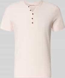 Mc Neal T-Shirt mit V-Ausschnitt und Knopfleiste