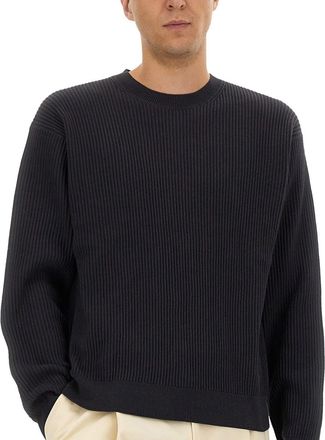 STUDIO NICHOLSON Cotton Knit Sweater - Blue