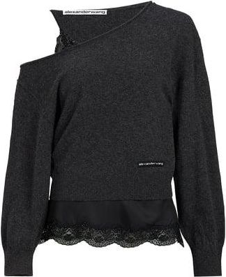 Alexander Wang Pull ample en laine m&eacute;lang&eacute;e