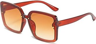 Generic Lunettes de soleil carrées rétro 2025 pour hommes et pour femmes, lunettes de soleil de plage pour vacances en plein air (couleur : C, taille : moyen)