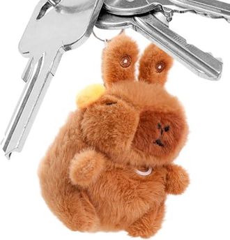 Generic Peluche Capybara - Pendentif de sac en peluche douce, pendentif mignon en peluche, design l&eacute;ger de mini, coutures, style charmant | Sac &agrave; dos fille sa