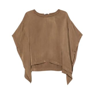High Blusen - - Blouses & Shirts - Damen - Braun - M