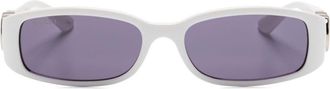Gucci Sonnenbrille mit eckigem Gestell - Weiß