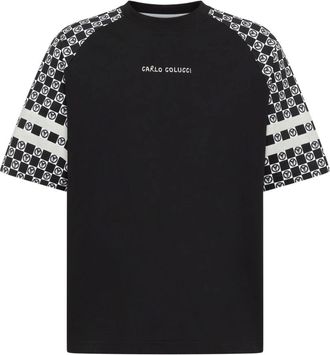 Carlo Colucci Homme, Tops, Noir, Taille: 2XL T-Chemises