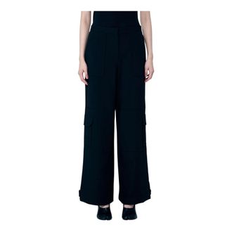 Ganni Fluid Weave Cargo Hose - - Trousers - Damen - Schwarzk - 2XS