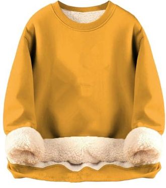 Generic Pull Over pour Homme en Polaire épaisse, Chaud et Thermique, Manches Longues, Haut dhiver décontracté