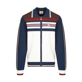 Casablanca Cafe Stripe Zip Up Jacke - - Sweatshirts & Hoodies - Herren - Braun - L