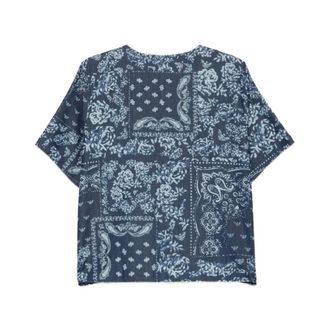Emporio Armani Bandana Print Chambray Bluse - - Blouses & Shirts - Damen - Blau - 2XS