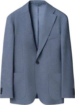 Eton Ungef&uuml;ttertes 3-Knopf Sakko aus Leinen und Schurwolle in