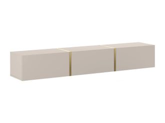Vente-Unique Mobile Tv Sospeso Con 3 Ante Beige E Oro - Marzialo