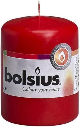 Bolsius Bolsius Glatte Stumpenkerzen - Rot - 10 Stück - 8 cm - Dekorative Haushaltkerzen - Länge Brenndauer 17 Stunden - Unparfümierte