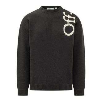 Off-white Pullover mit Rundhalsausschnitt - - Knitwear - Herren - Schwarzk - L