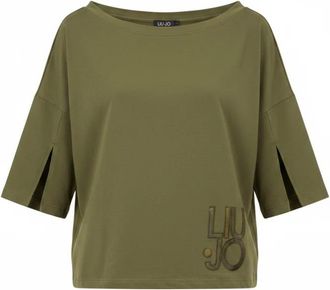 Liu Jo Femme, Tops, Vert, Taille: 40 FR T-shirt Over