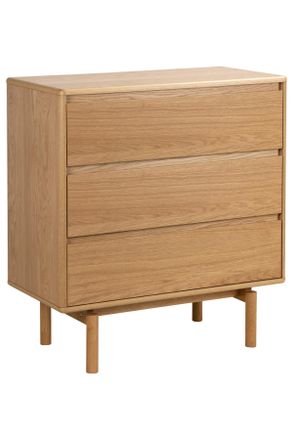 MID.YOU Mid.you Kommode, Natur, Holz, Holzwerkstoff, Eiche, furniert, massiv, 3 Schublade(n) Schubladen, 80x85.5x40 cm, Wohnzimmer, Kommoden & Sideboards, Kom