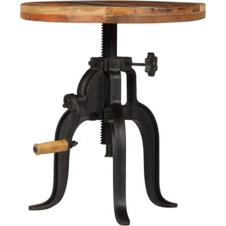 vidaXL Beistelltisch 45x (45-62) cm Aus Recyclingholz und Gusseisen