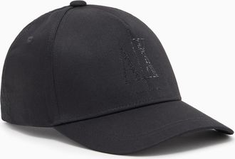 A|X Armani Exchange Damen Icon Logo Studs Hat Baseball Cap, Schwarz, Einheitsgr&ouml;&szlig;e EU