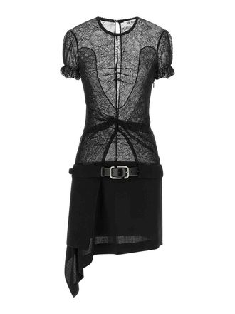 The Attico Knielanges Kleid - Schwarz