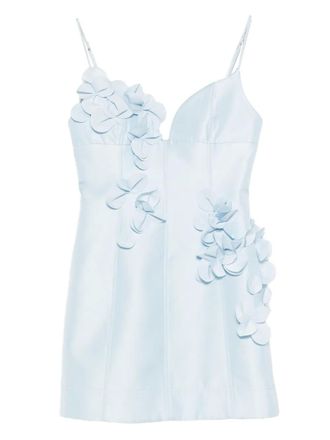 Acler Bilston Minikleid mit Blumenverzierung - Blau