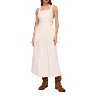 Gaud&igrave; Femme, Robes, Beige, Taille: 38 FR Robe Longuette