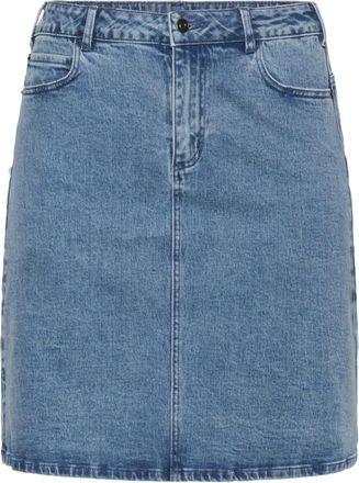 Kaffe Curve Femme, Jupes, Bleu, Taille: 48 FR Diana Midi Skirt