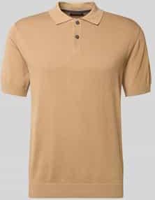 Christian Berg Regular Fit Poloshirt in Strick-Optik