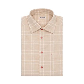 Kiton Nerano Hemd - - Shirts - Herren - Beige - 2XL