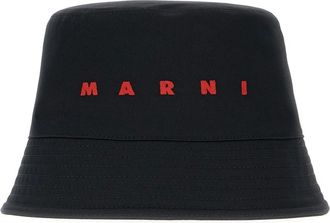 Marni Homme, Accessoires, Noir, Taille: M Logo Bucket Hat