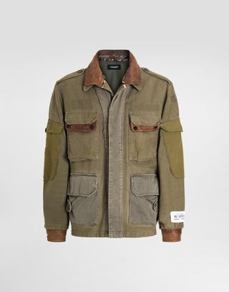 Dolce & Gabbana Cotton And Lambskin Jacket - Mann M&auml;ntel Und Jacken Brown 52