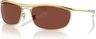 Ray-Ban Olympian I Deluxe Sonnenbrillen Arista Gold Fassung Rot Glas 62-18